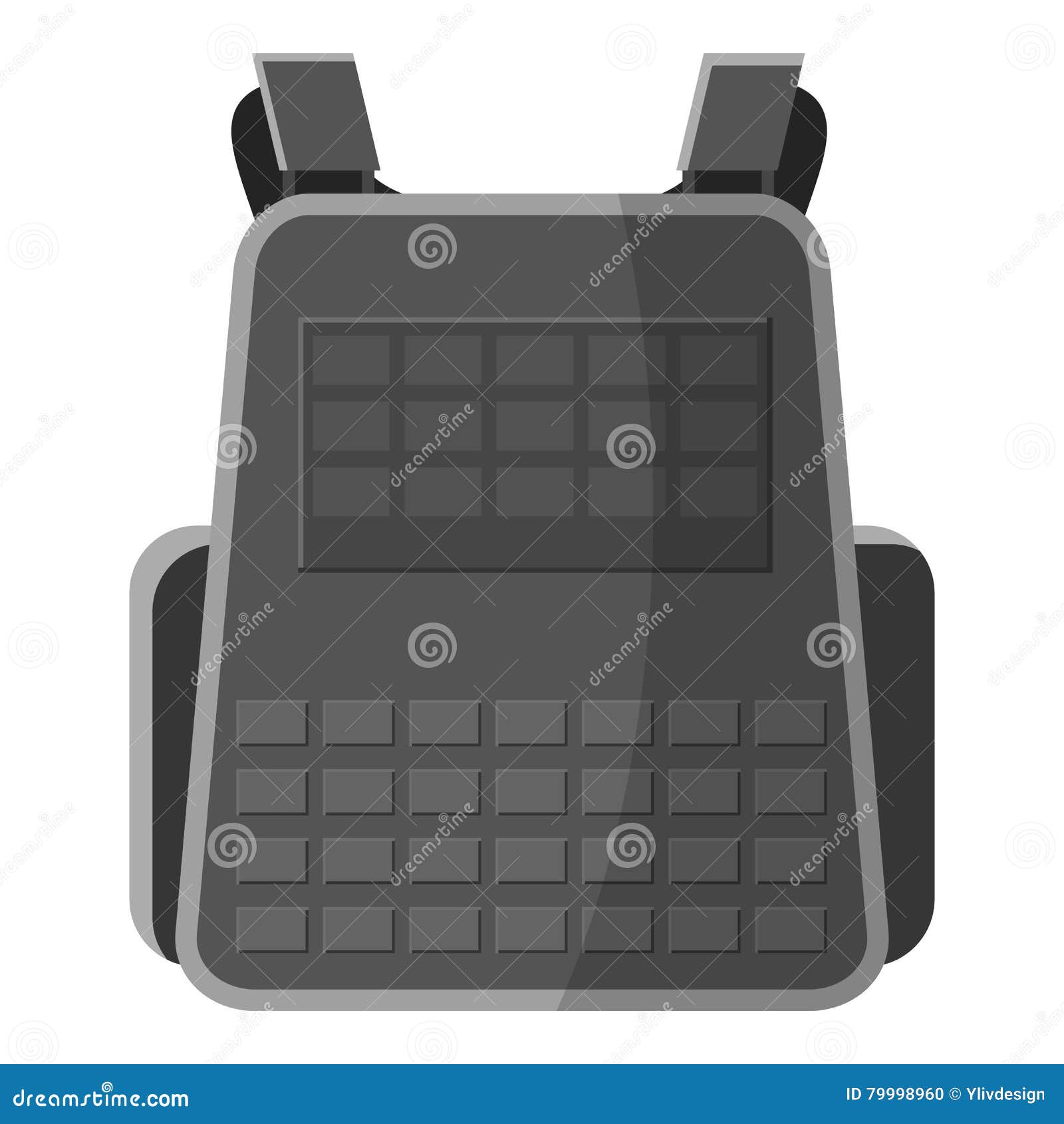 Military Backpack Icon, Gray Monochrome Style Stock Vector ...