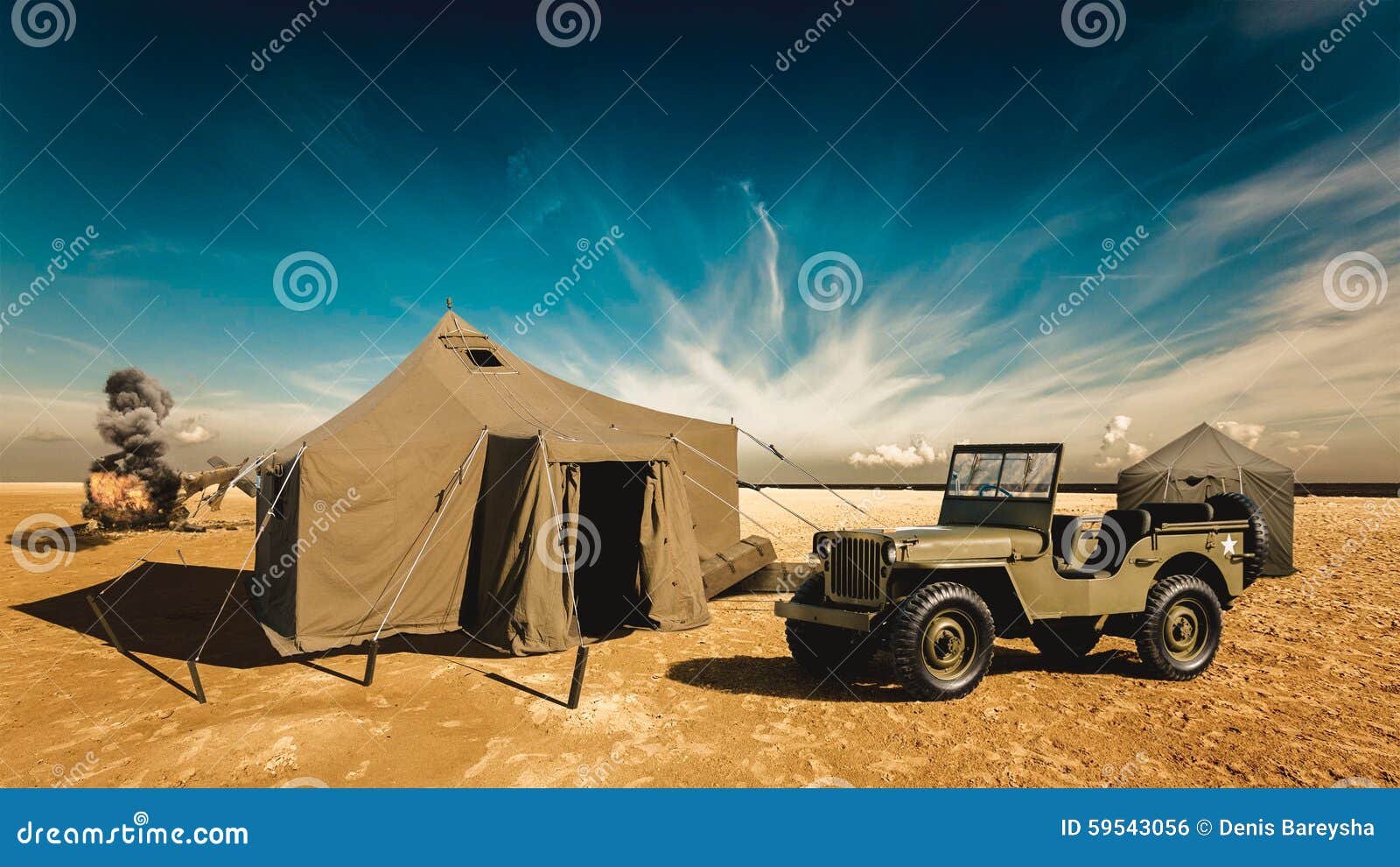 Military Base in the Desert Stock Photo - Image of camping, nomad: 59543056