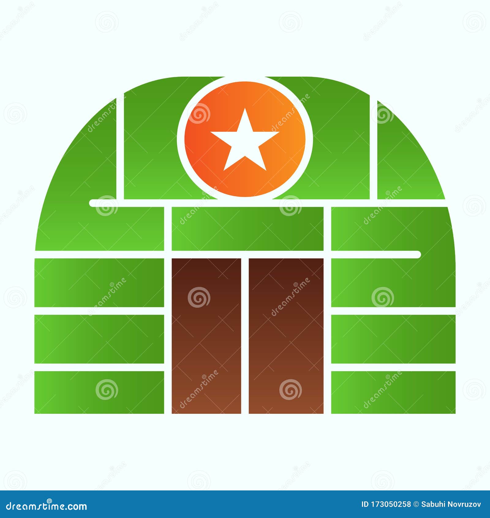 Military Base Flat Icon. Army Building Vector Illustration Isolated on ...