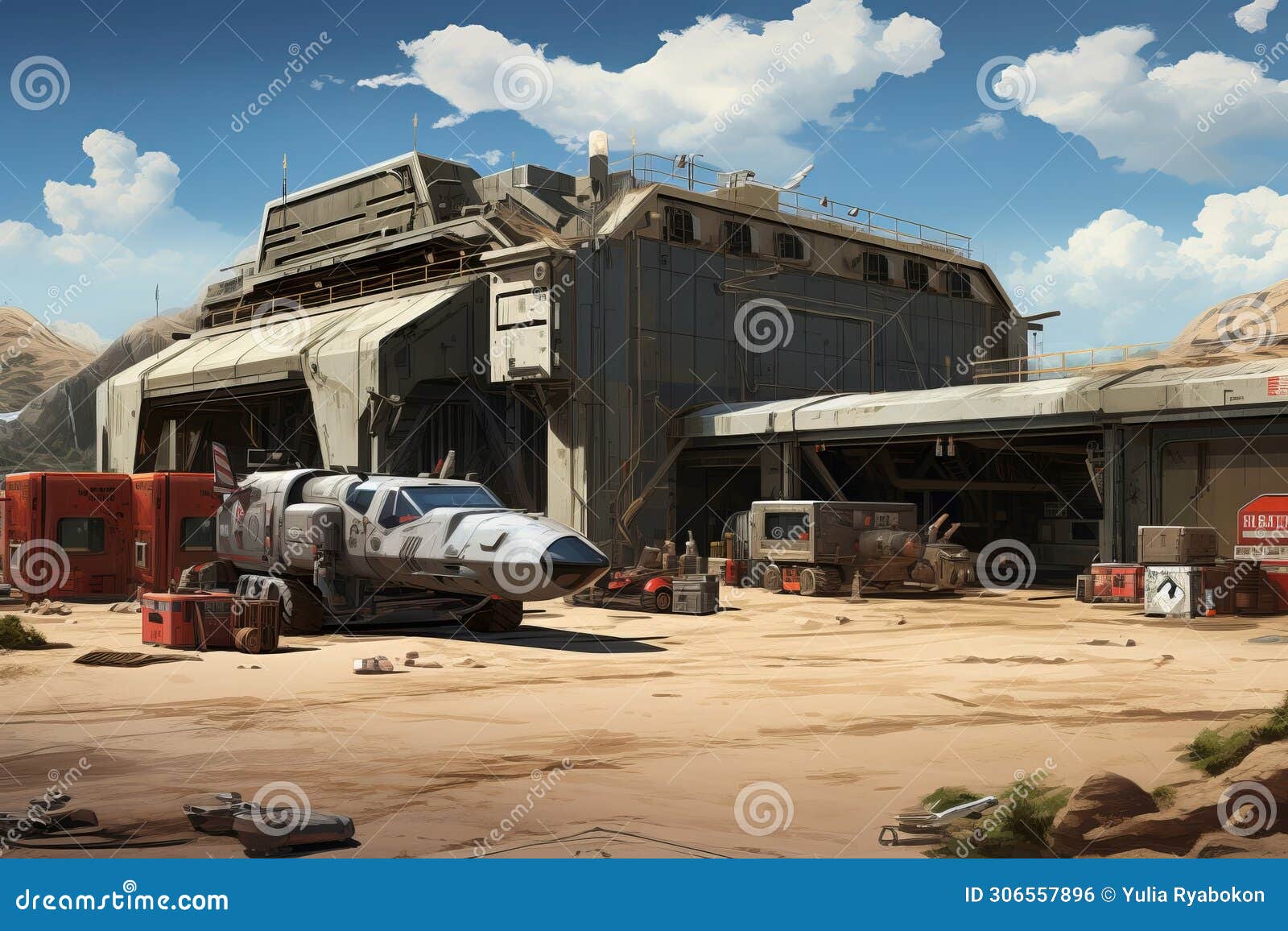 Military base. Generate Ai stock photo. Image of abandoned - 306557896