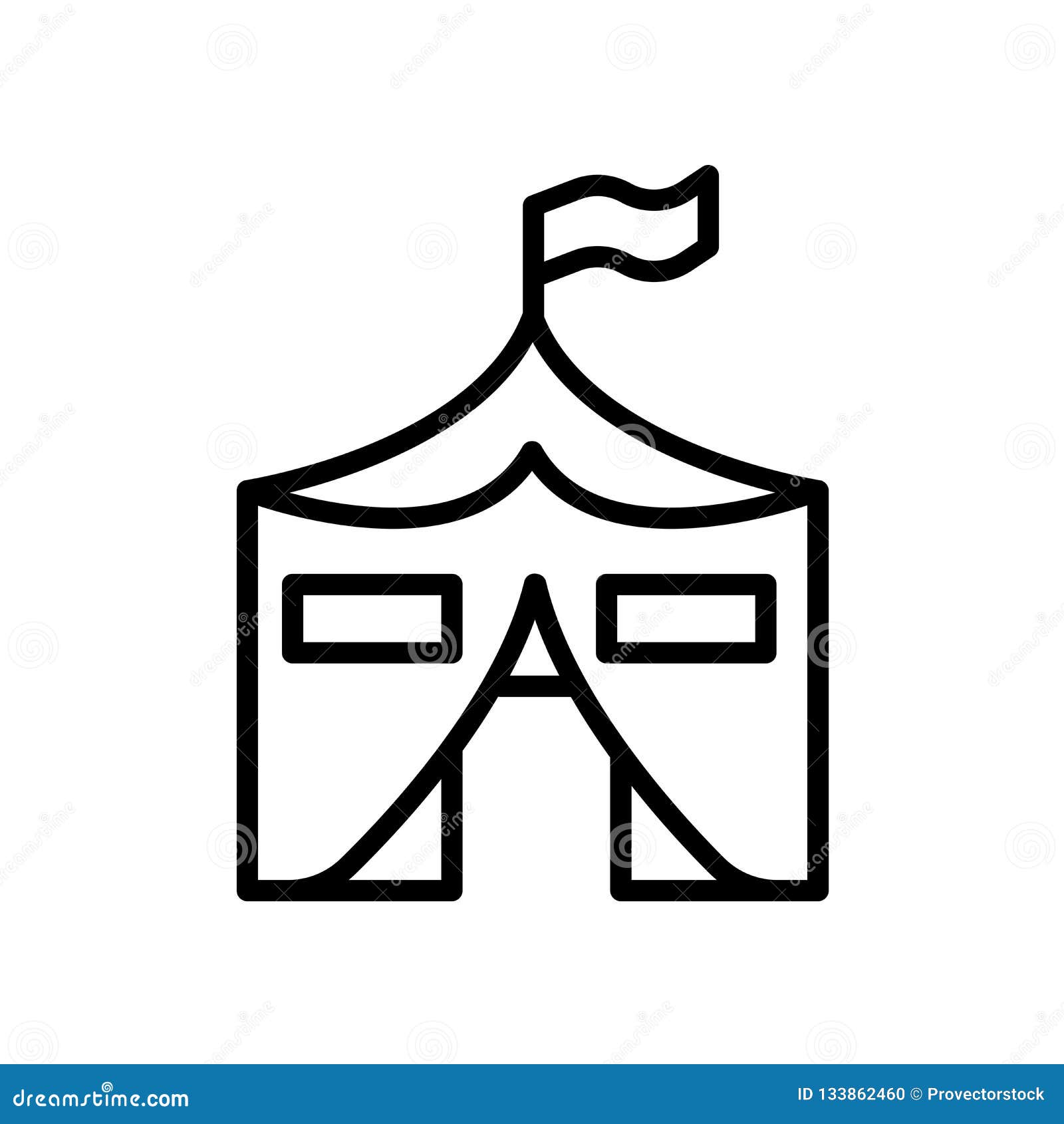 Military Base Icon Isolated on White Background Stock Vector ...