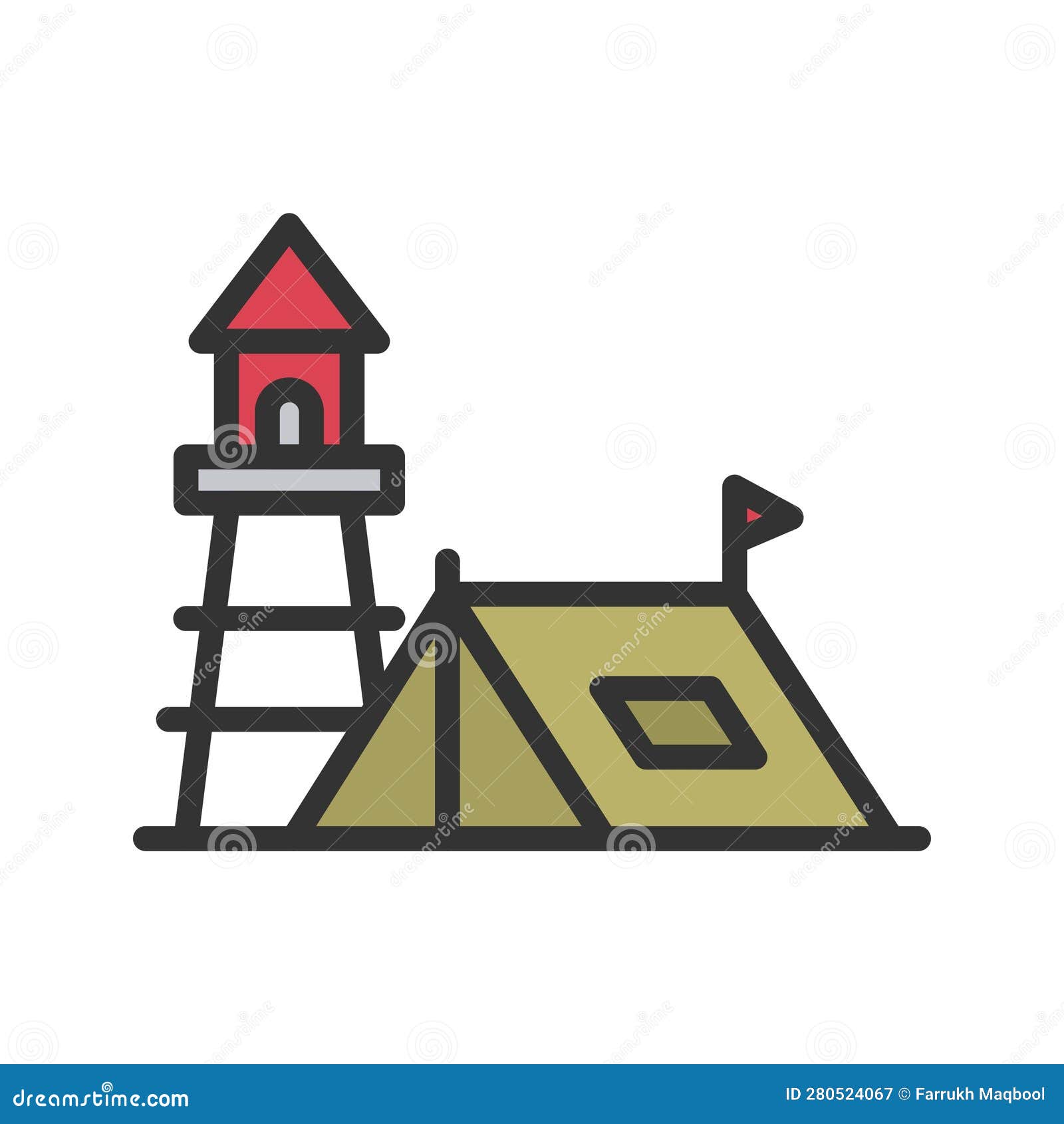 Military Base Icon Vector Image. Stock Vector - Illustration of radar ...