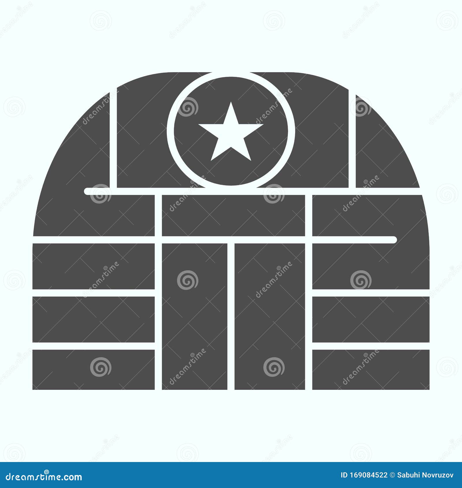 Military Base Solid Icon. Army Building Vector Illustration Isolated On ...