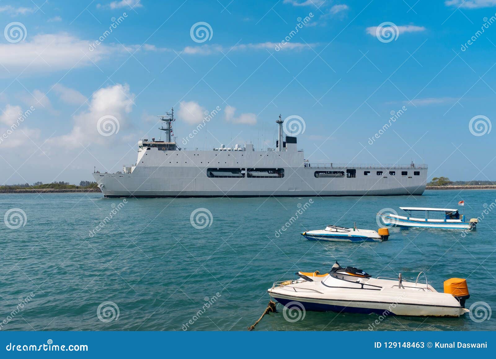 Military Battle Ship on Ocean Stock Image - Image of ship, boat: 129148463