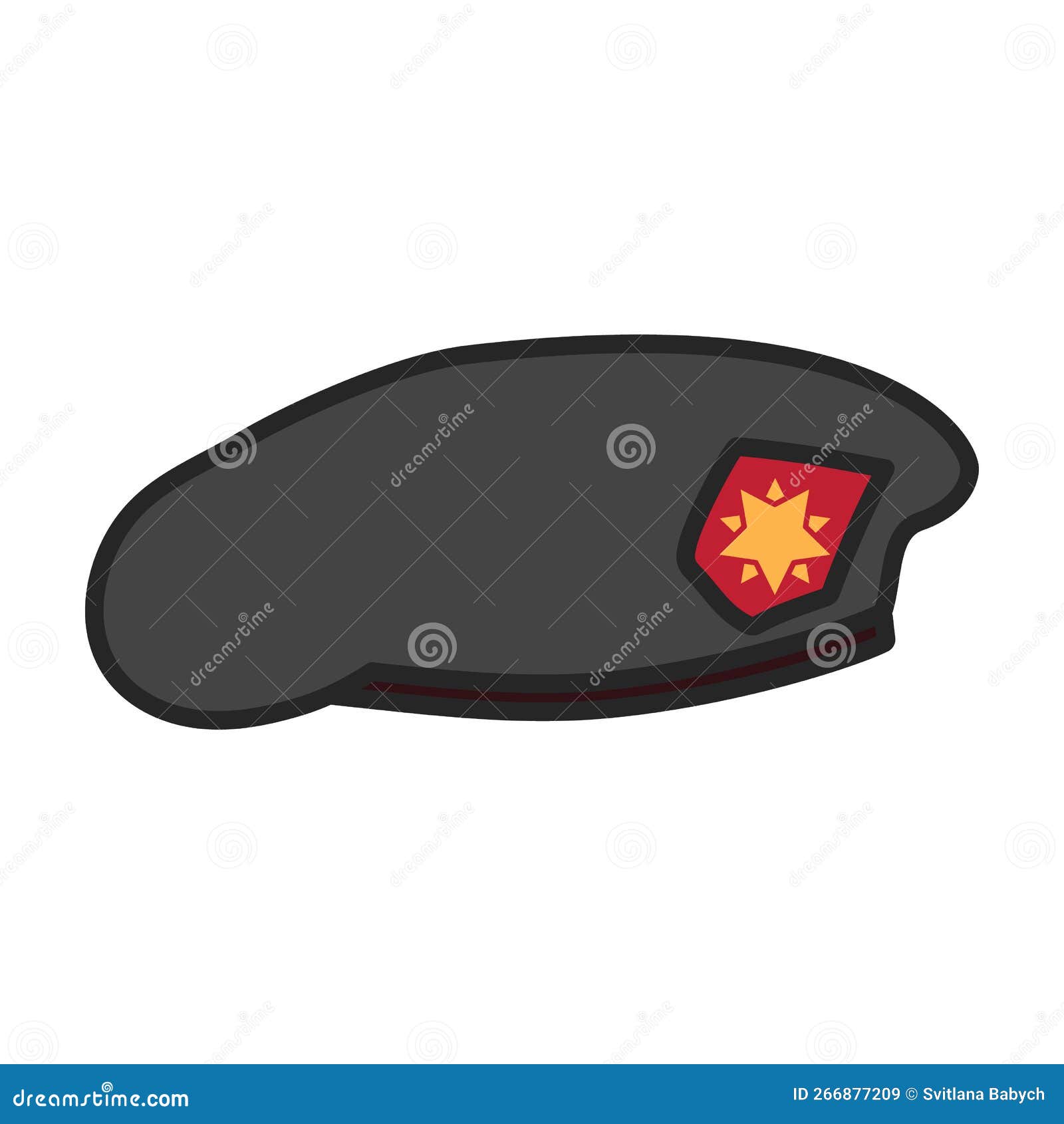 Military Beret Vector Icon.Color Vector Icon Isolated on White ...