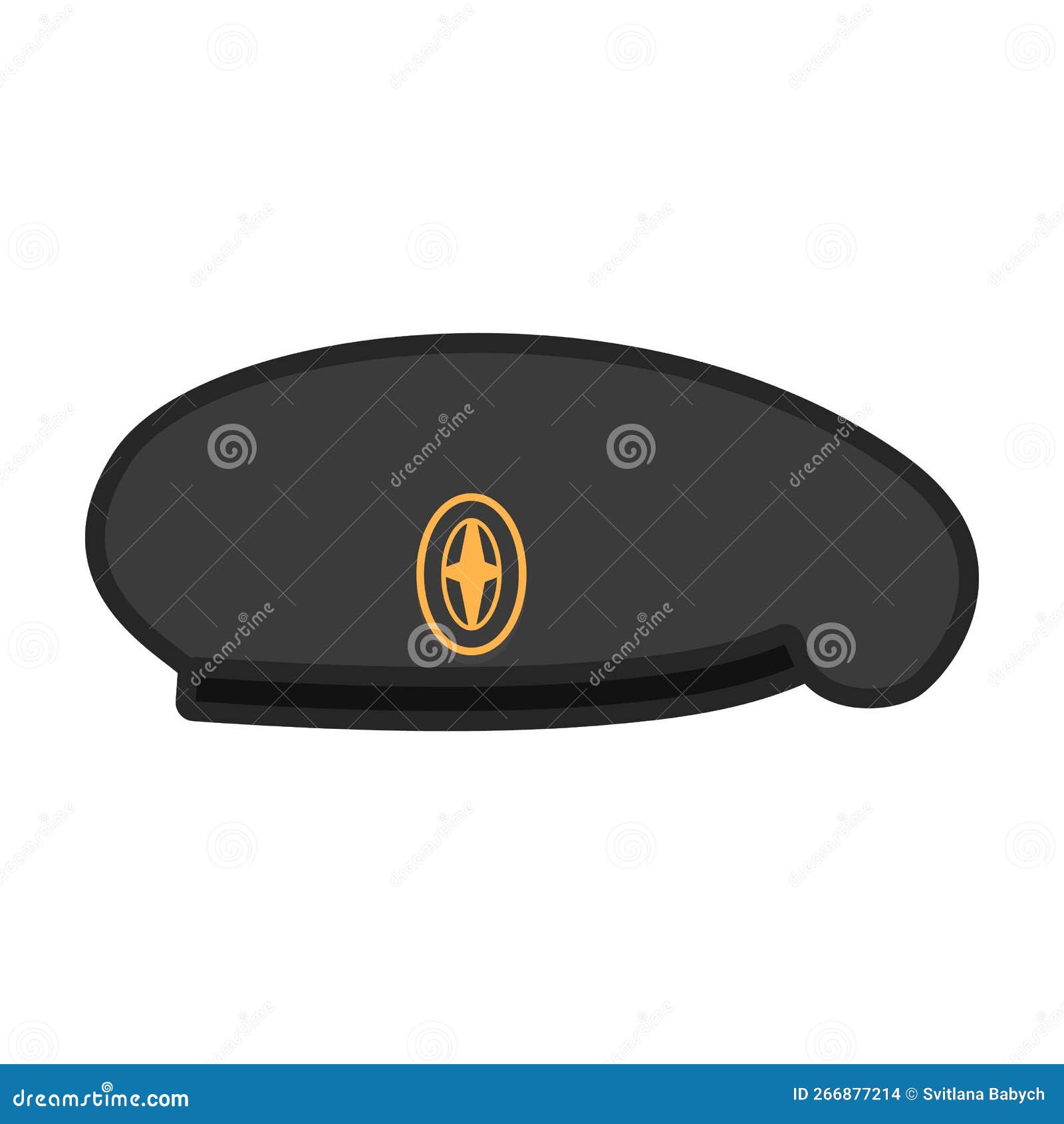 Military Beret Vector Icon.Color Vector Icon Isolated on White ...