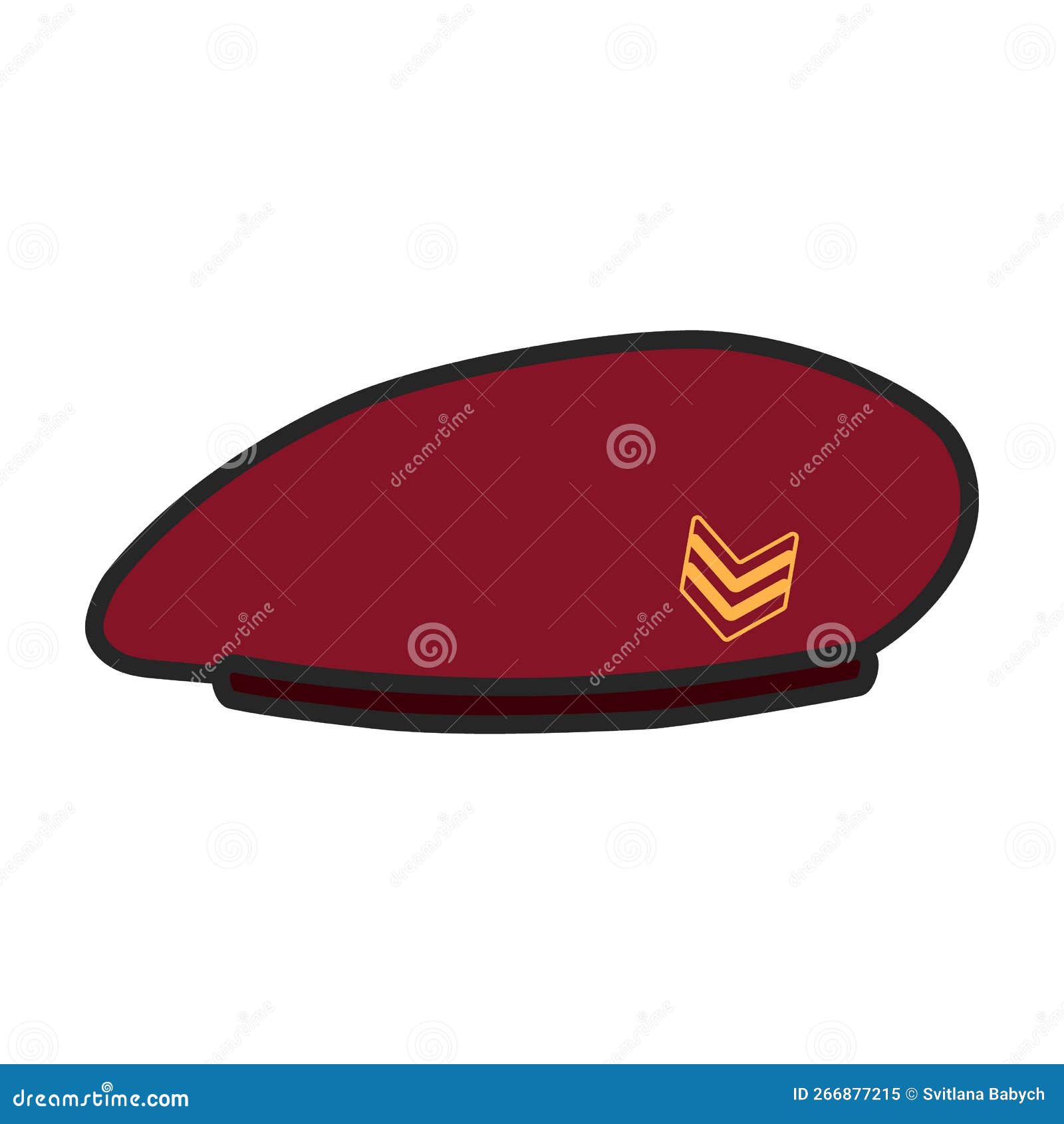 Military Beret Vector Icon.Color Vector Icon Isolated on White ...