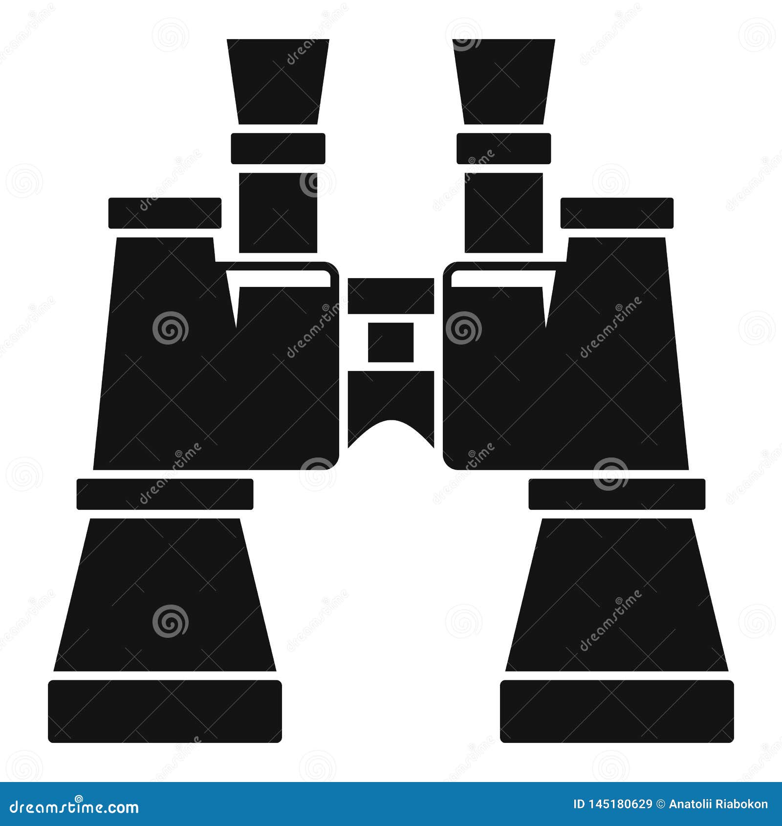 Military Binocular Icon, Simple Style Stock Vector - Illustration of ...