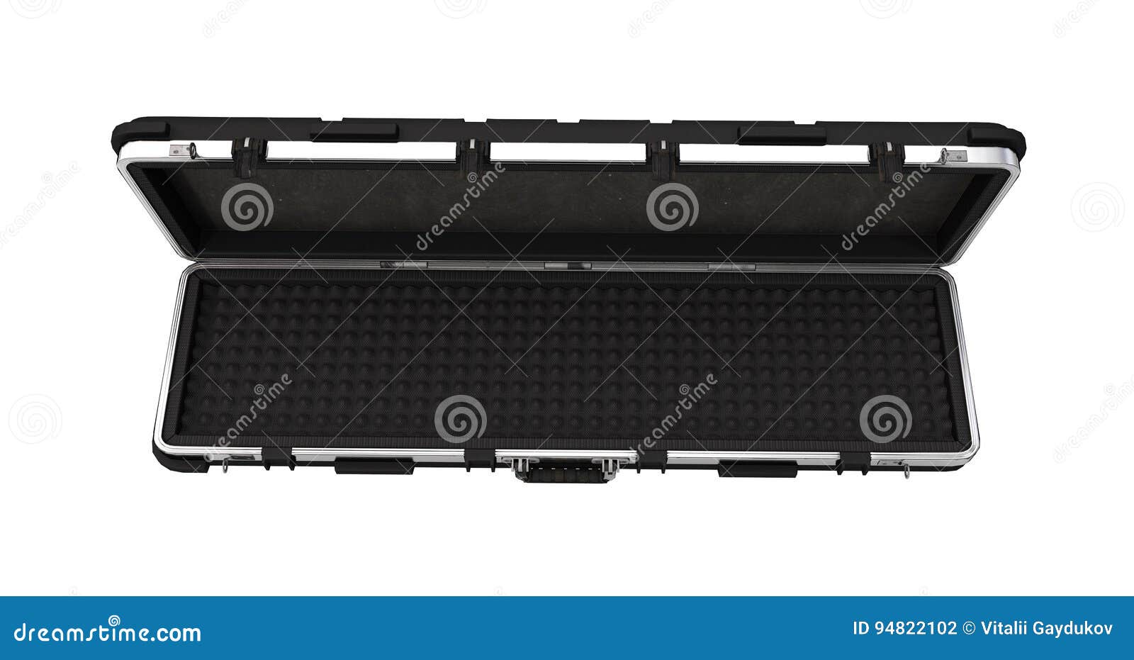 Military Black Case for Rifle on White Background. 3d Illustration ...