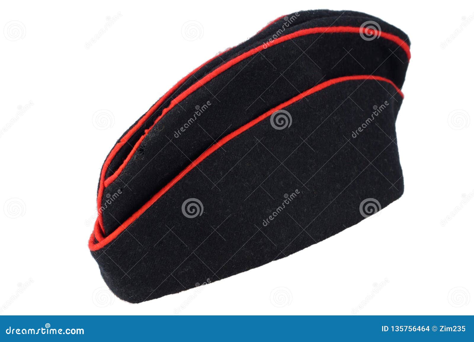 Military Black Garrison Cap Isolated on White Background Stock Photo ...