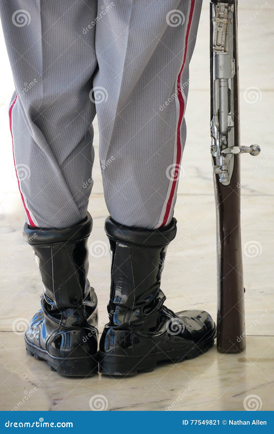 Military Boots and Rifle Close Up Stock Image - Image of presidential ...