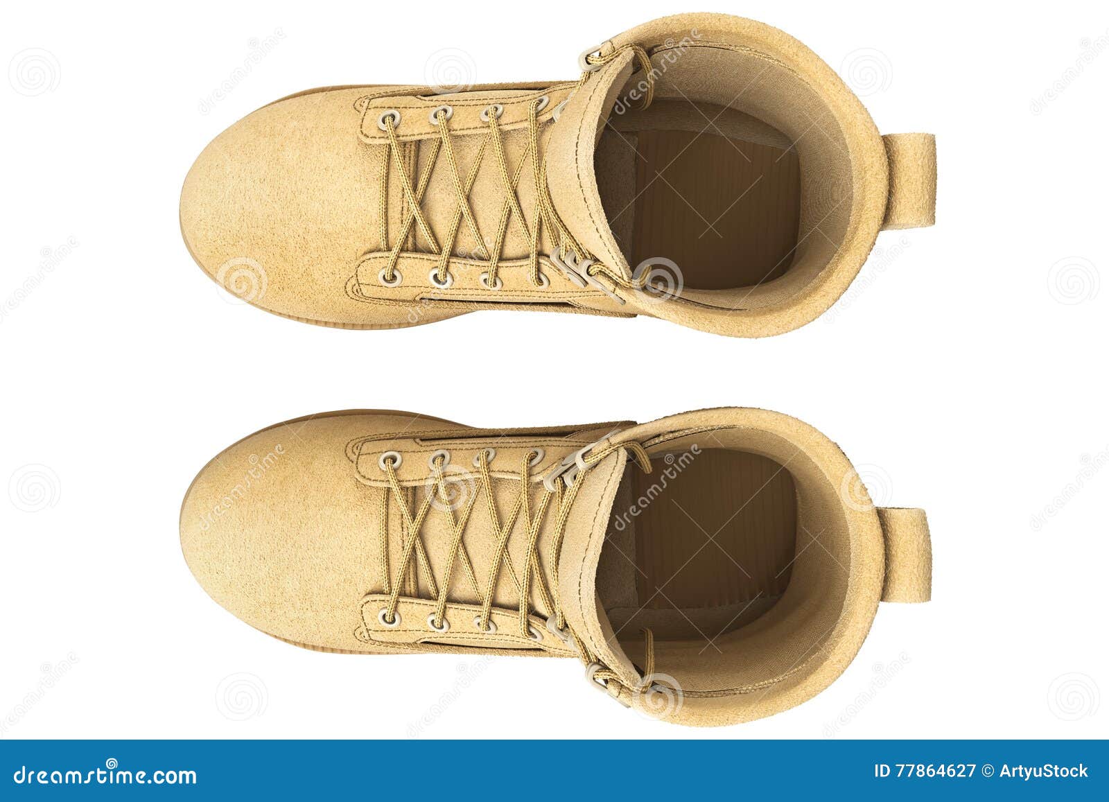 Military boots, top view stock illustration. Illustration of hiking ...