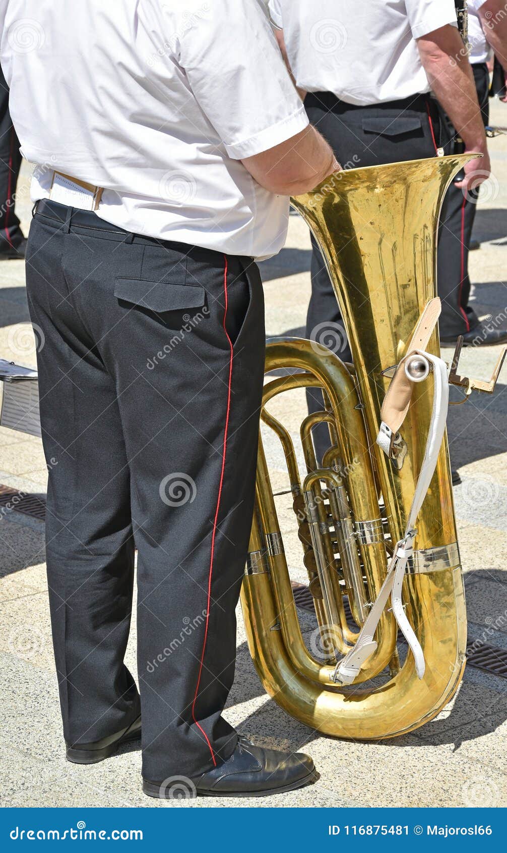 Military Brass Band Members with Instruments Stock Image - Image of ...