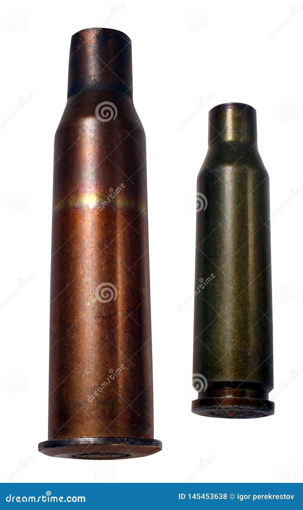 Military Bullet From Shells, War, Isolated On White Background. The ...