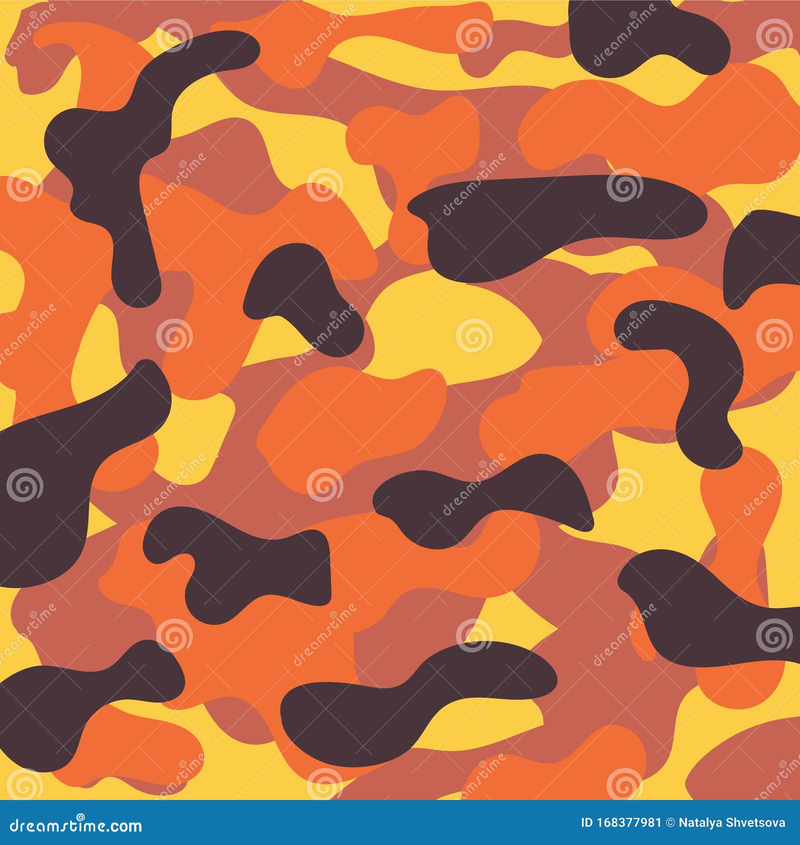 Military Camouflage Background Pattern Orange Stock Illustration ...