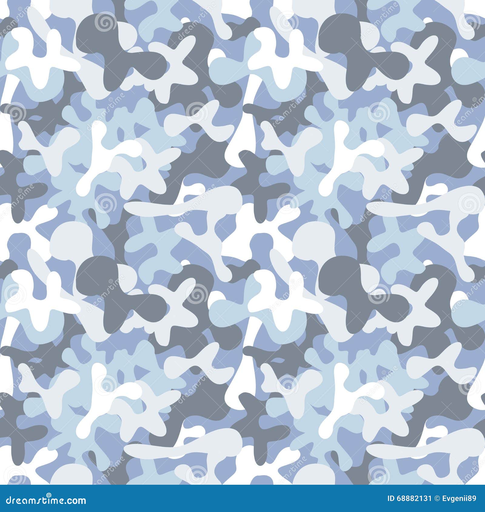 Military Camouflage Seamless Pattern To Disguise in Snow Stock ...