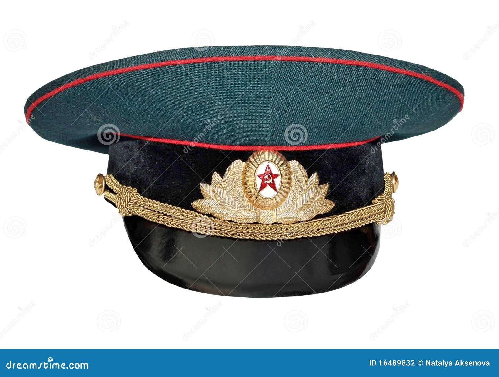 Military cap stock photo. Image of symbol, workwear, isolated - 16489832
