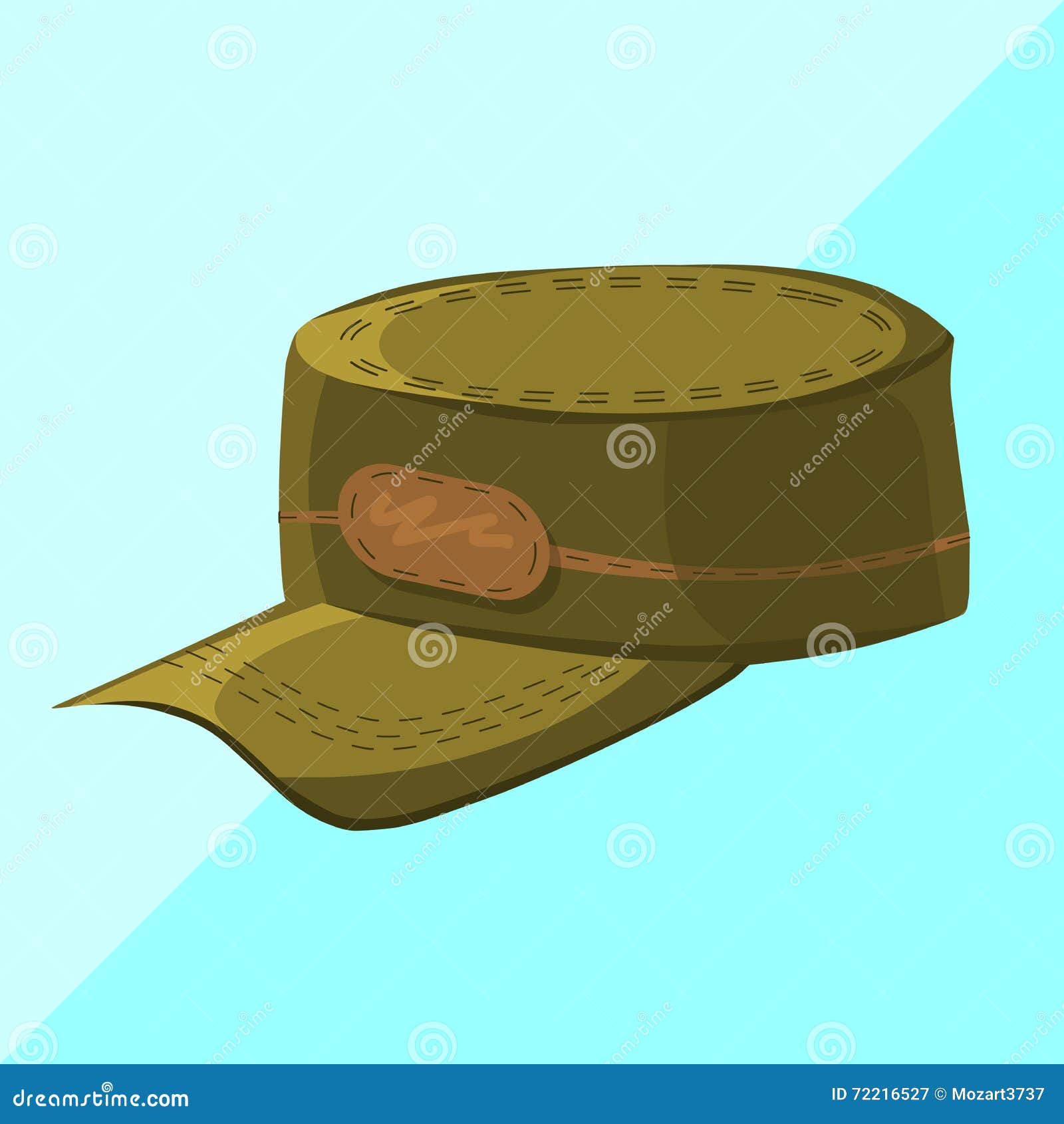 Military cap stock vector. Illustration of fashion, protective - 72216527