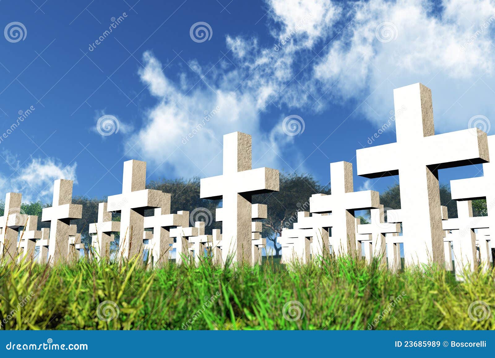 Mourn The Cemetery Banner Horizontal Concept Cartoon Vector ...