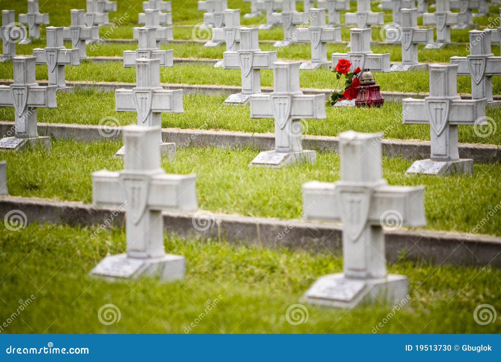 Military cemetery crosses stock photo. Image of sacrifice - 19513730