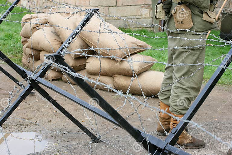 Military-checkpoint stock image. Image of line, barrier - 5066587