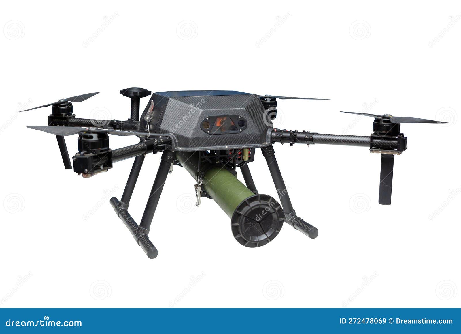 A Military Combat Drone with a Guided Missile Launch System Installed ...