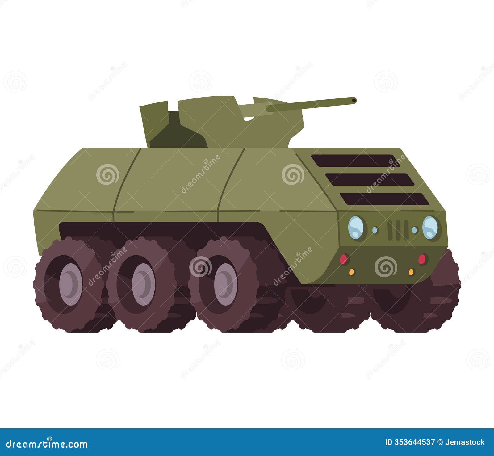 Military Combat Vehicle Cartoon Vector | CartoonDealer.com #353644537
