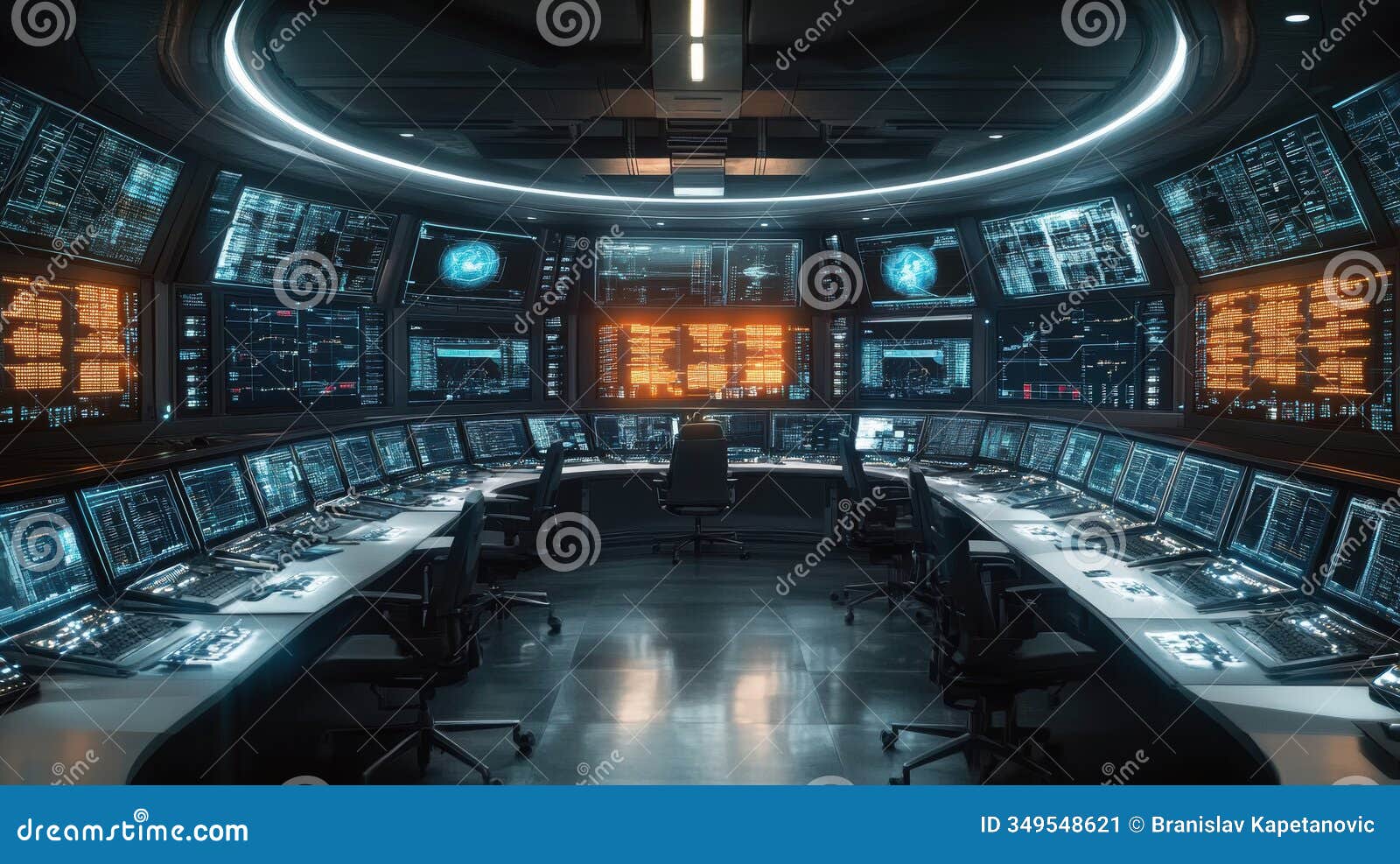 Military Command Center Monitoring Global Security with Advanced ...