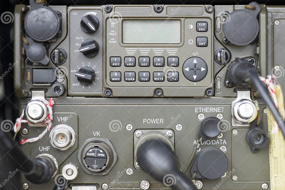 Military Communication Control Panel. Stock Photo - Image of technology ...