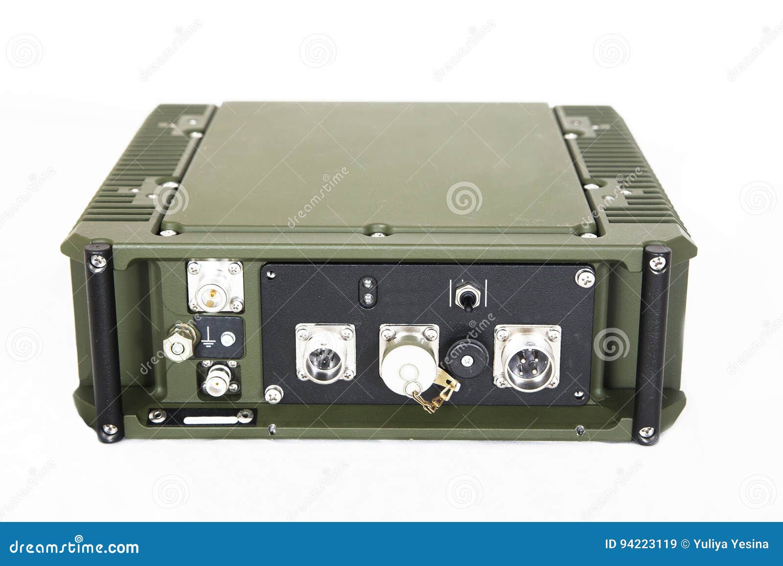 Military Communication Station Isolated on White Stock Image - Image of ...