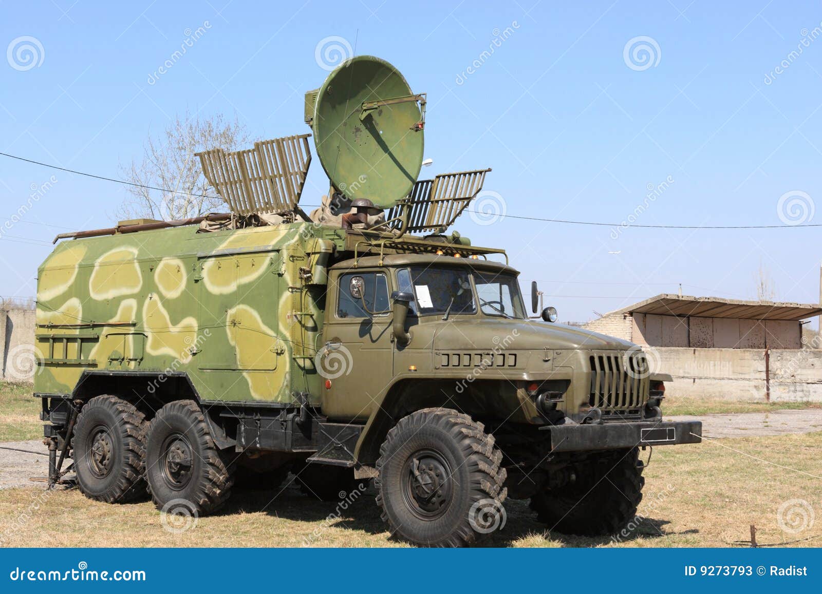 Military Communication Truck Stock Image - Image of protection, radar ...