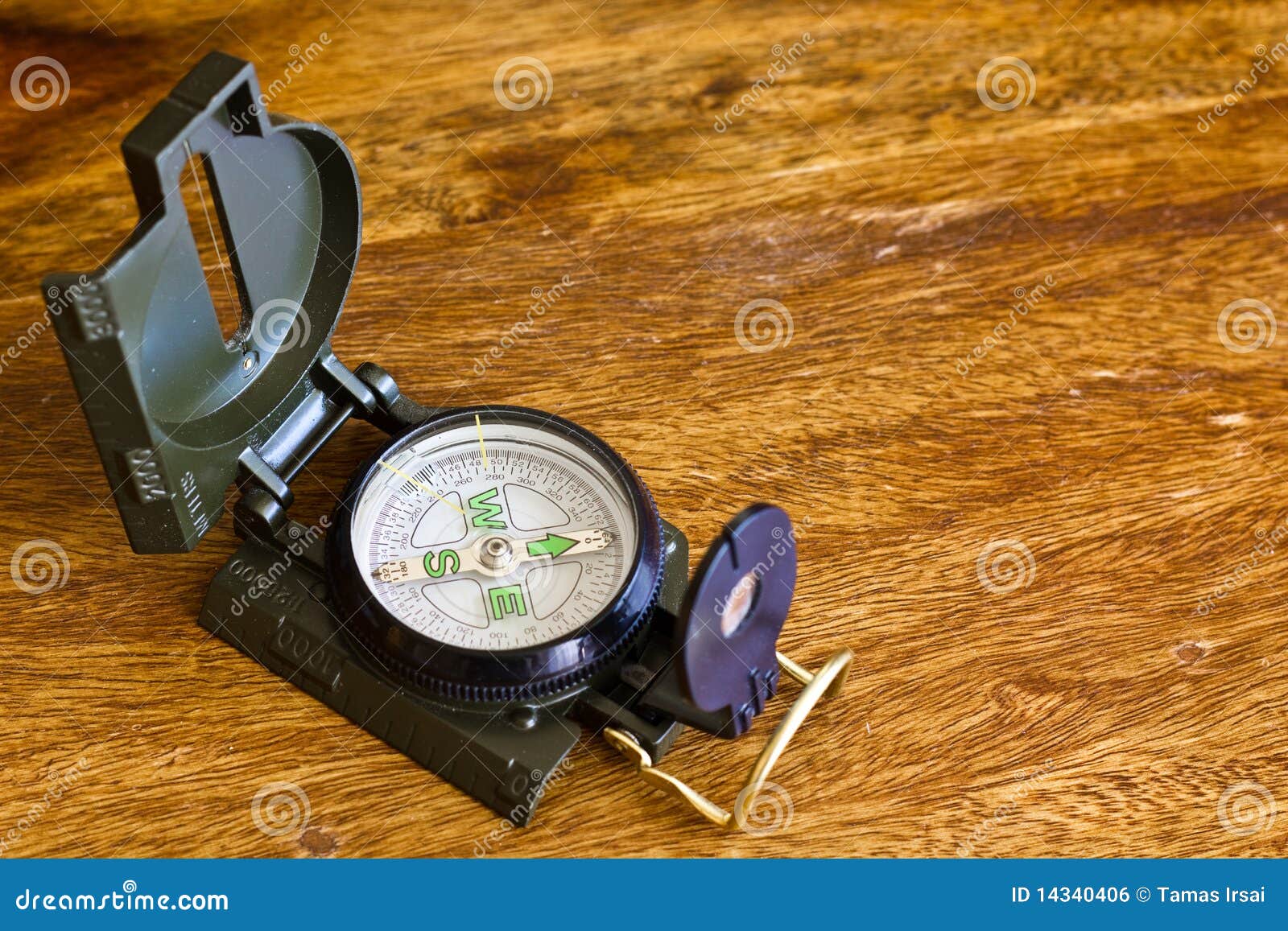 Military compass stock photo. Image of travel, south - 14340406