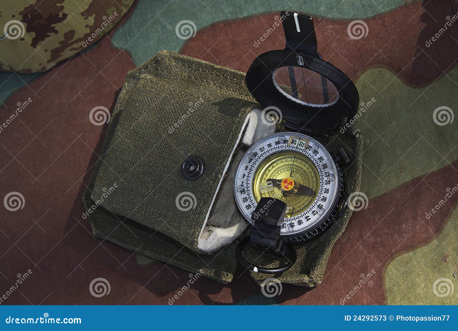 Military compass stock image. Image of magnetic, explorers - 24292573