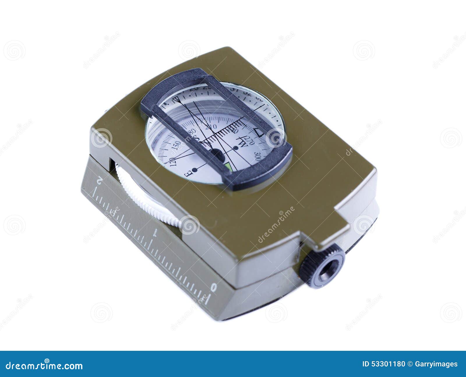 Military Compass on a White Background. Stock Photo - Image of ...