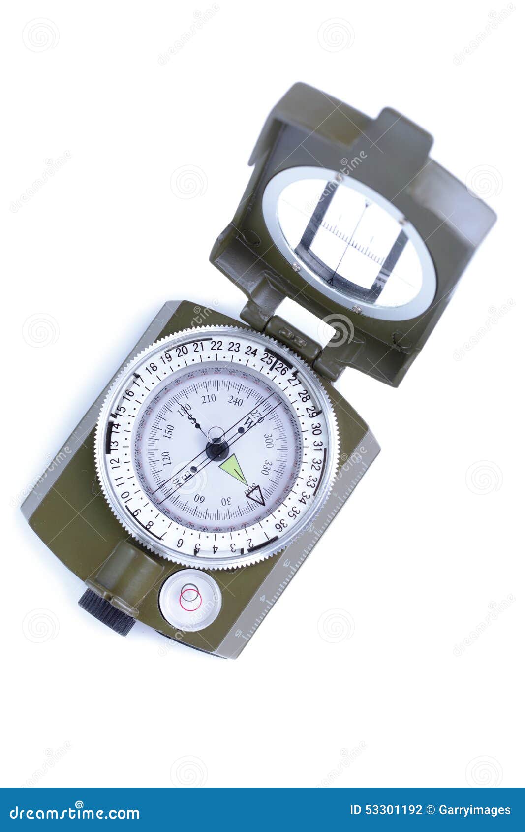 Military Compass on a White Background. Stock Photo - Image of magnetic ...