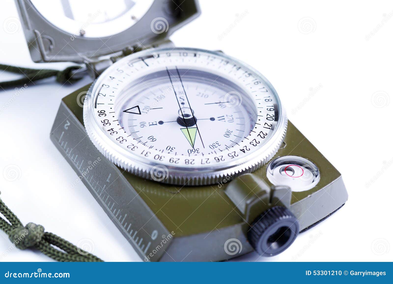 Military Compass on a White Background. Stock Photo - Image of ...