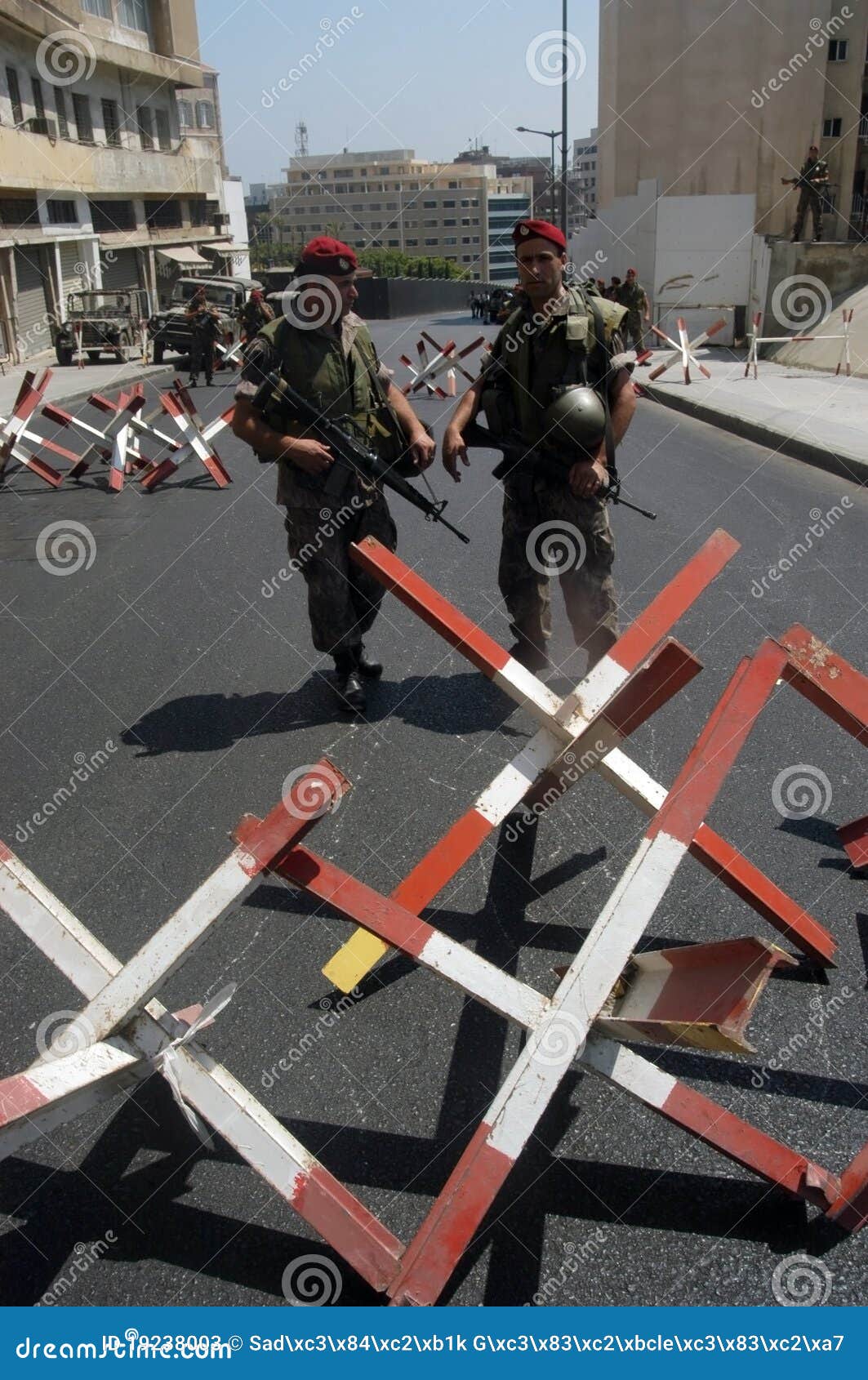 Military control point editorial stock photo. Image of beirut - 19238003