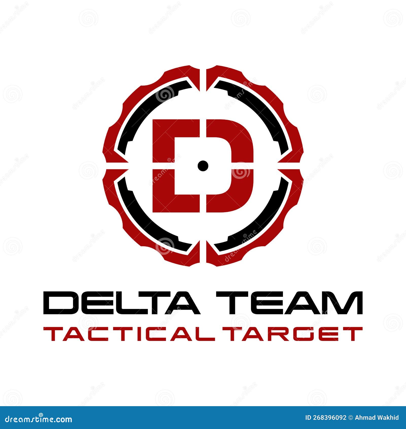 Military of D Letter Tactical Target Logo Design Stock Illustration ...