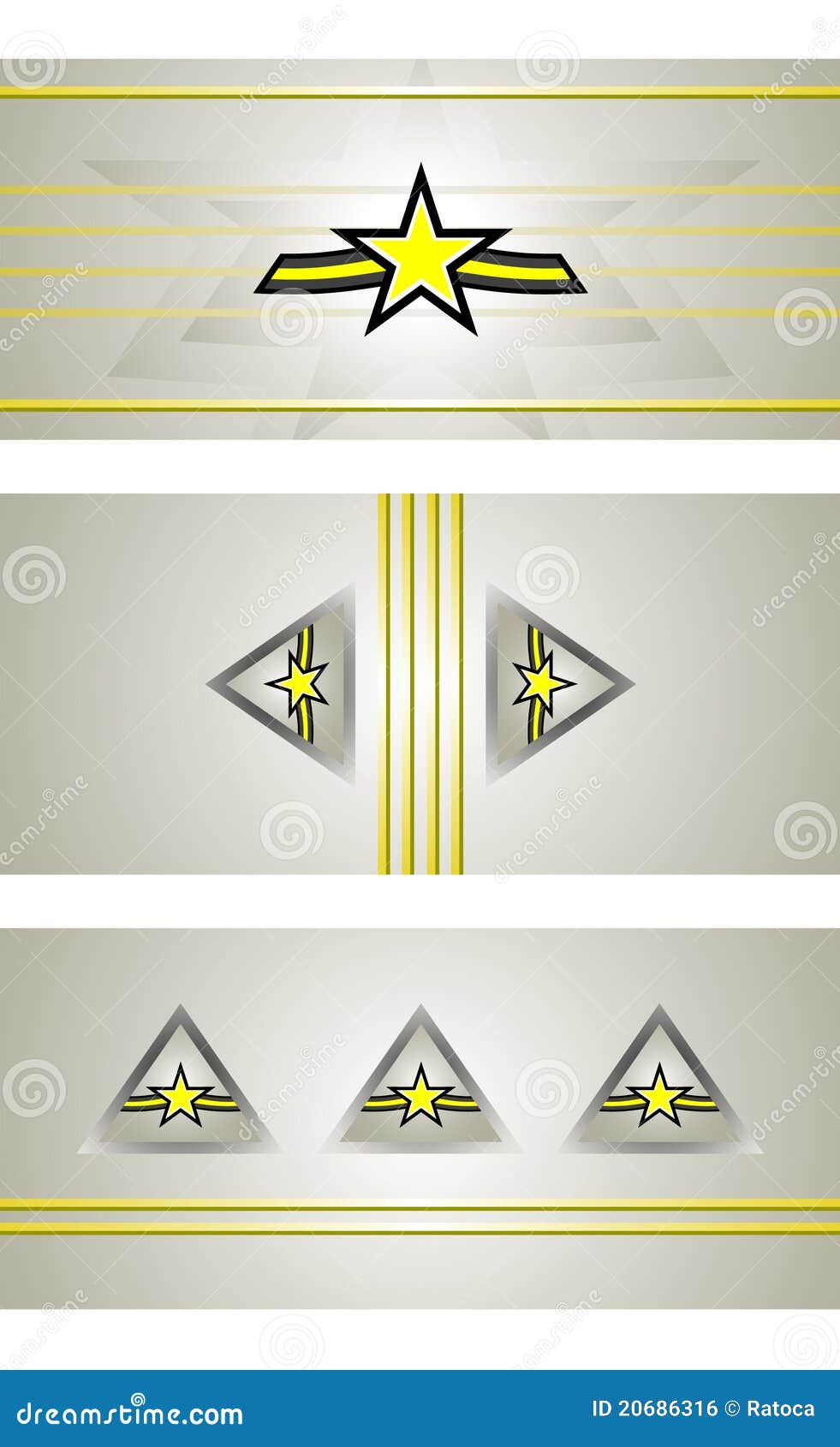 Military designs stock vector. Illustration of star, decorative - 20686316