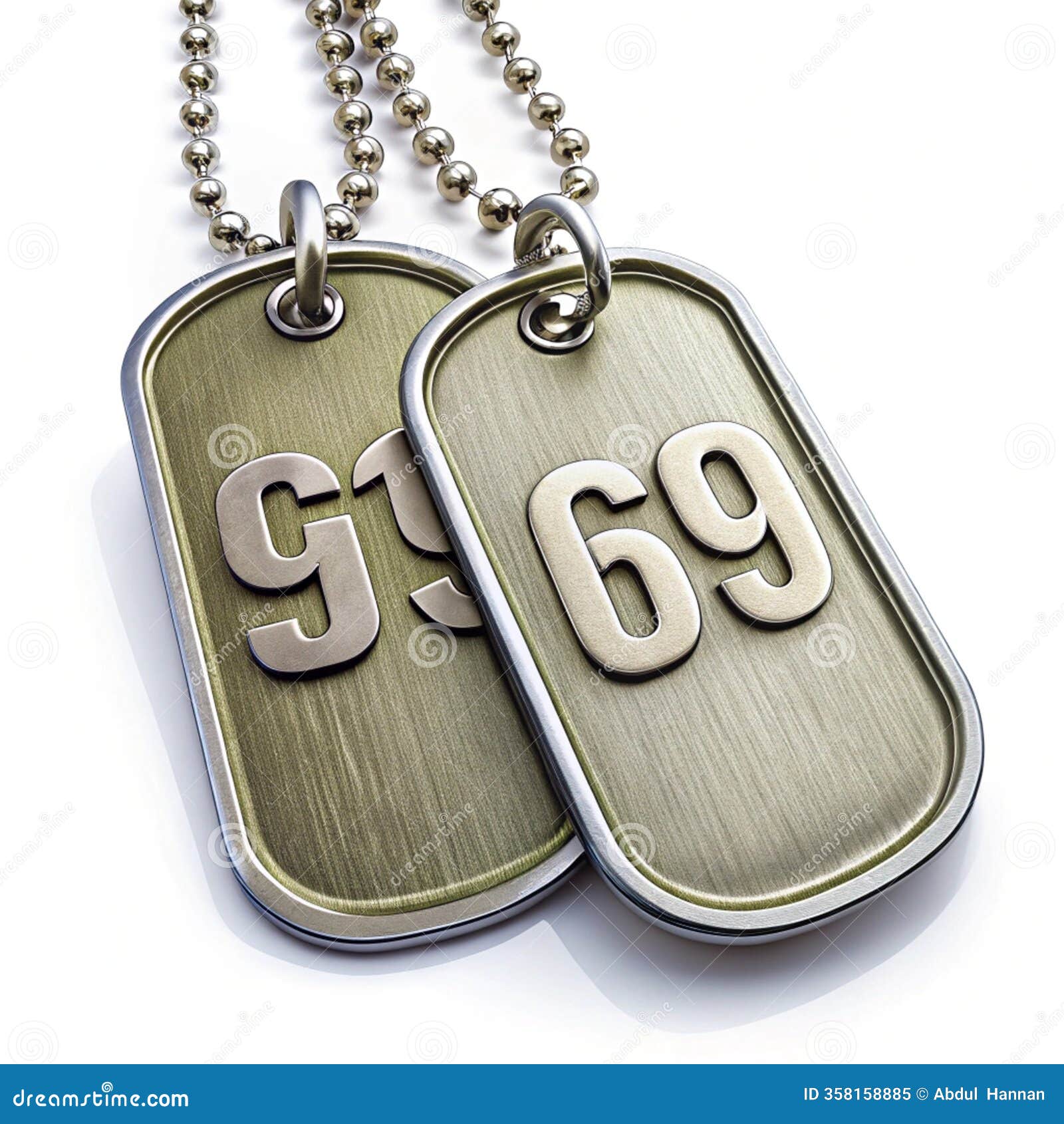 Military Dog Tags Isolated On White Vector Illustration | CartoonDealer ...