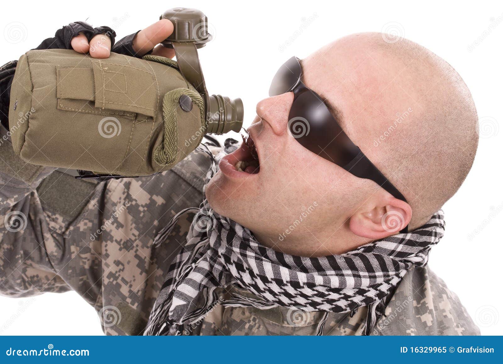 Military drinking stock image. Image of armed, weakness - 16329965
