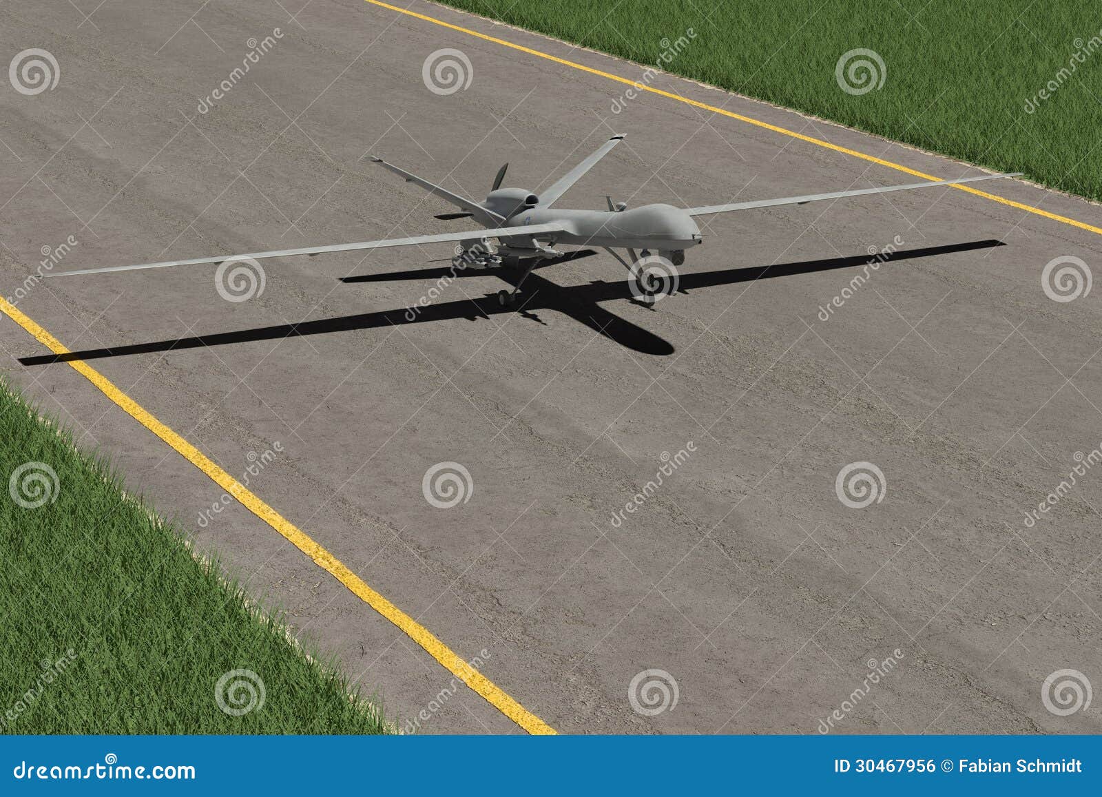 Military Drone on ground stock illustration. Illustration of ...
