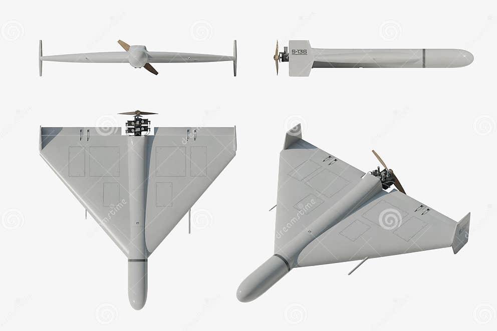 Military drone shahed-136 stock illustration. Illustration of geranium2 ...