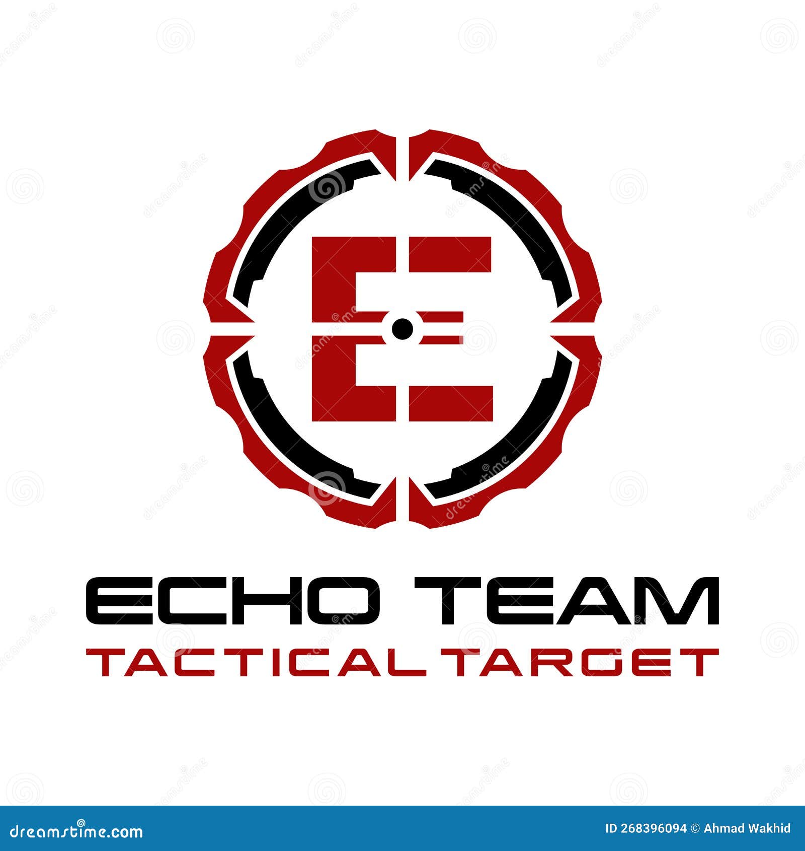 Tactical Target Black And White Mammoth Elephant Logo In Circle Vector ...