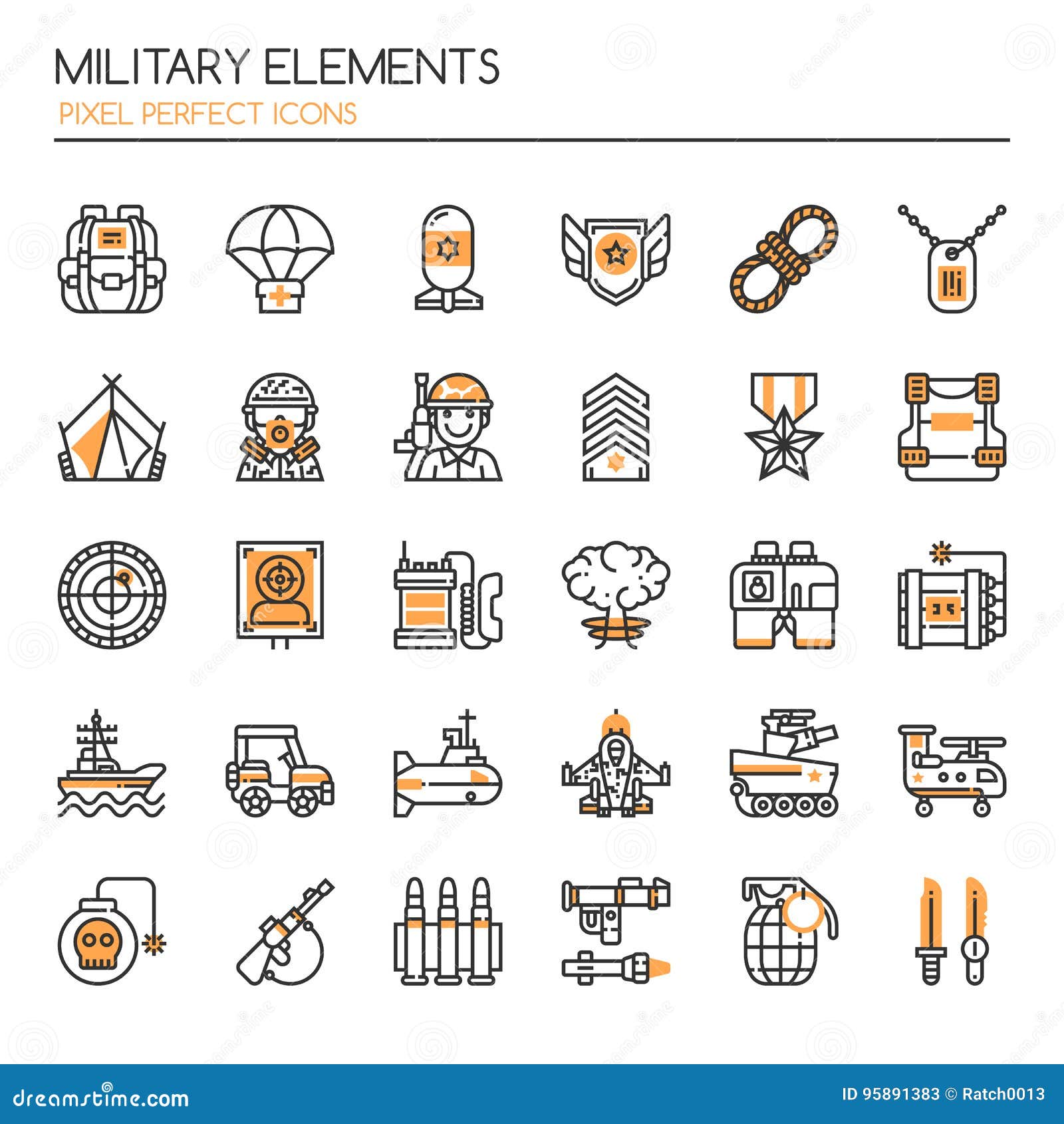 Military Elements stock illustration. Illustration of people - 95891383