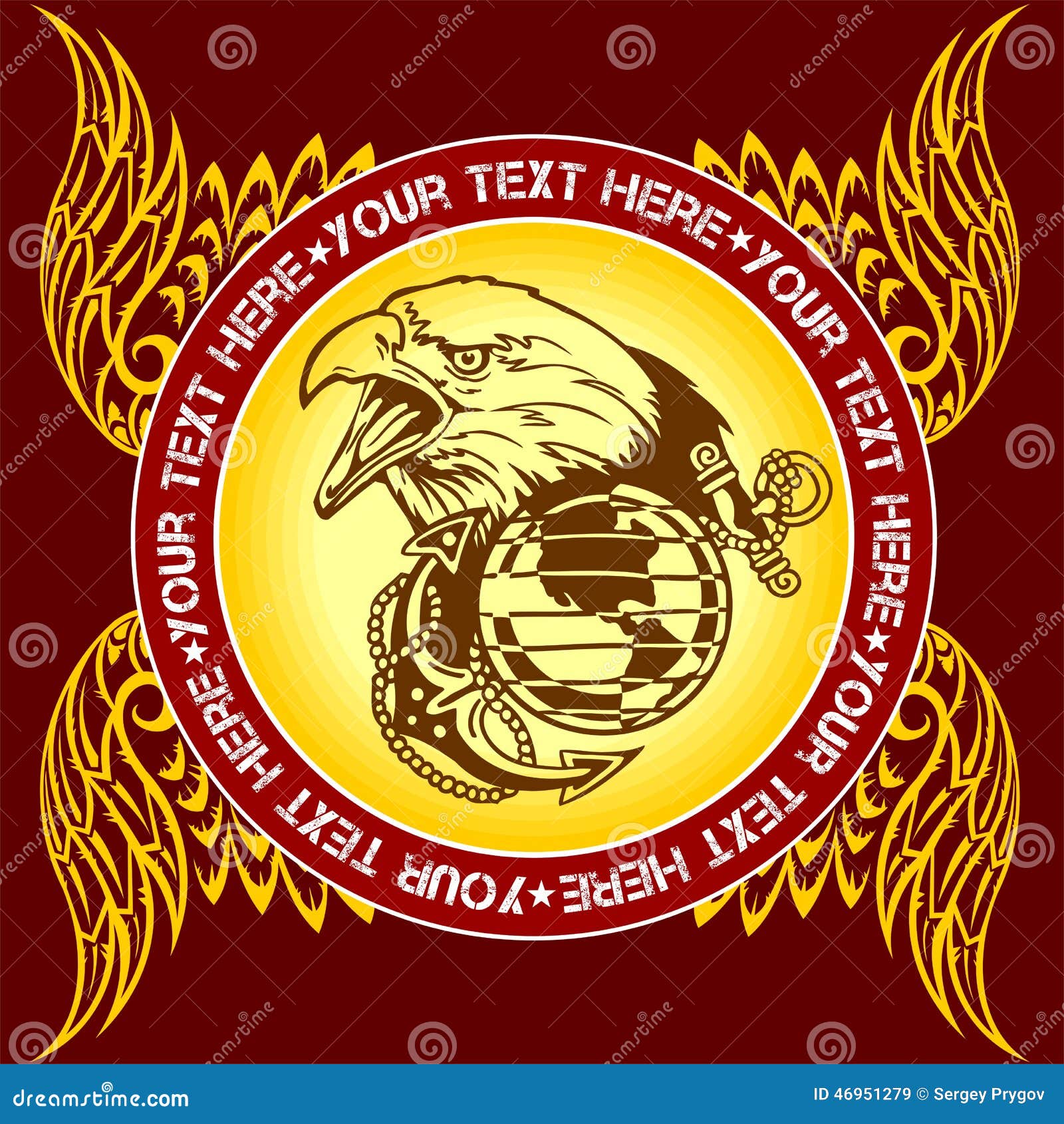 Military Emblem - Vector Illustration Stock Vector - Illustration of ...