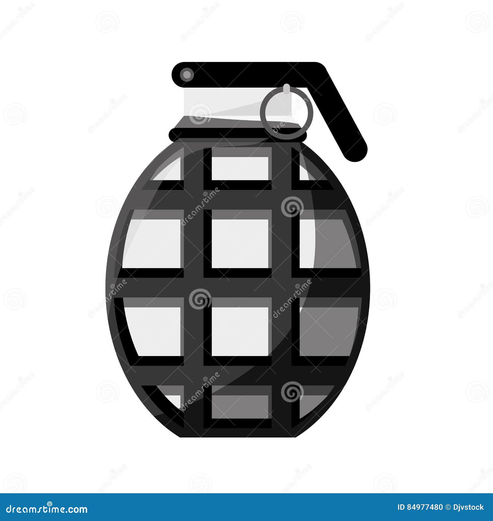 Military Equipment Contour Grenade Icon Image Stock Illustration ...