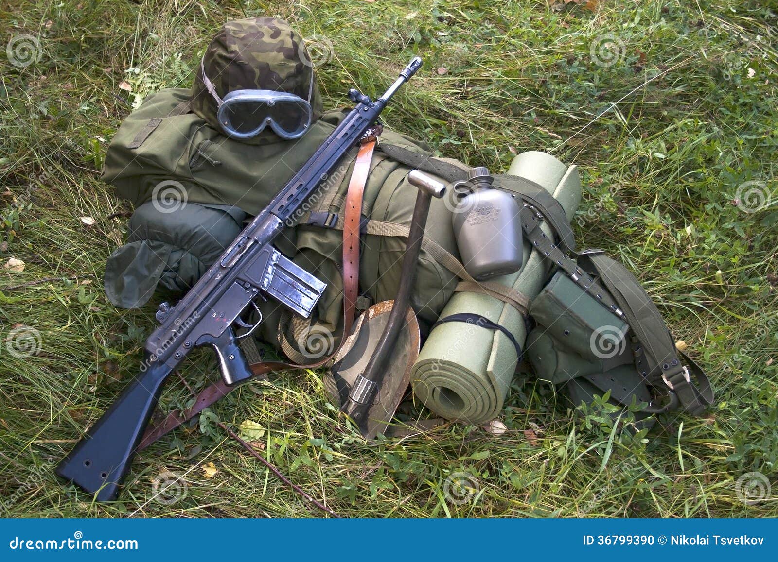 Military equipment stock photo. Image of grass, trooper - 36799390