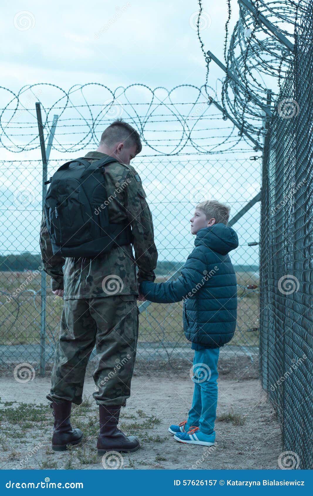 Military Father and Missing Son Stock Image - Image of family, training ...