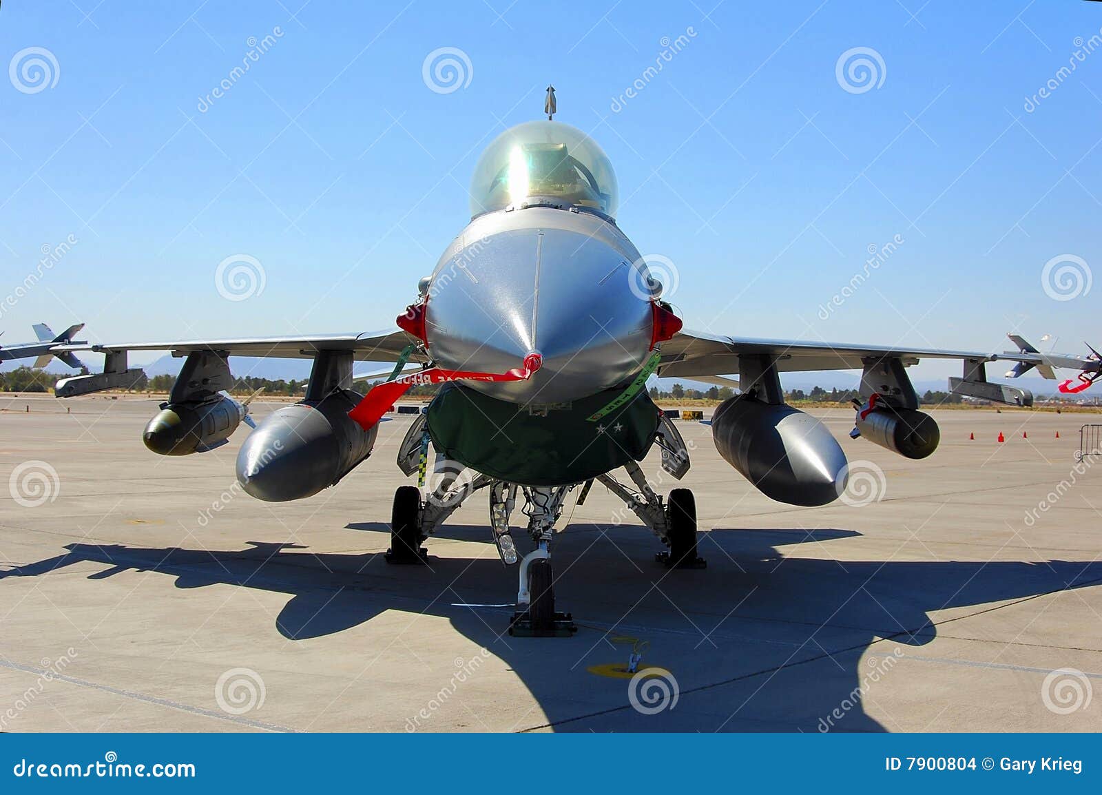 Military Fighter Aircraft Ground Display Stock Photo - Image of force ...
